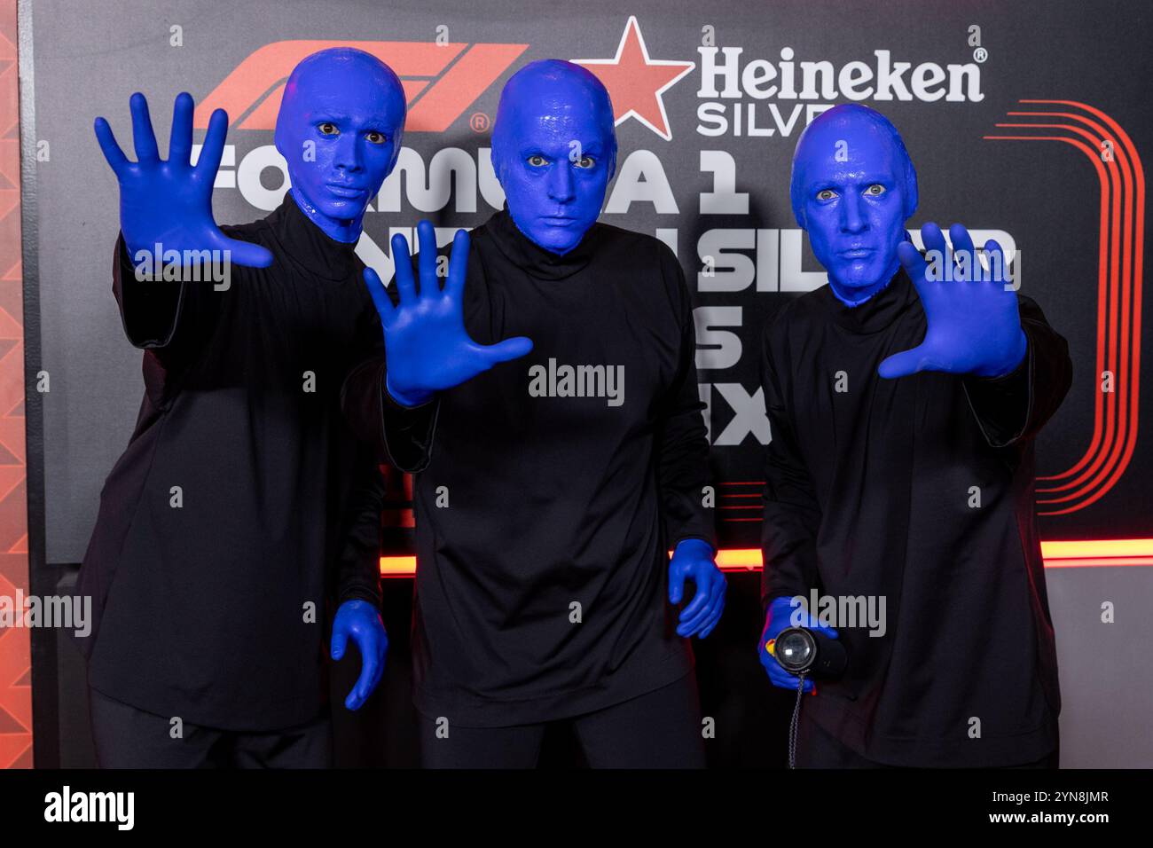 The Blue Man Group attend the FORMULA 1 HEINEKEN SILVER LAS VEGAS GRAND ...