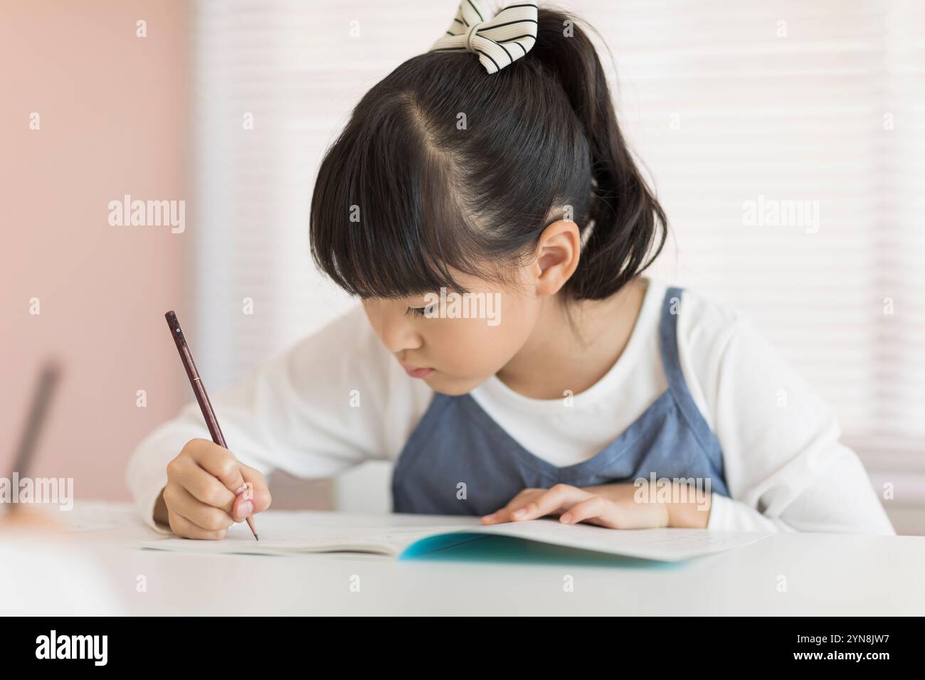 Girls studying in a classroom Stock Photo - Alamy