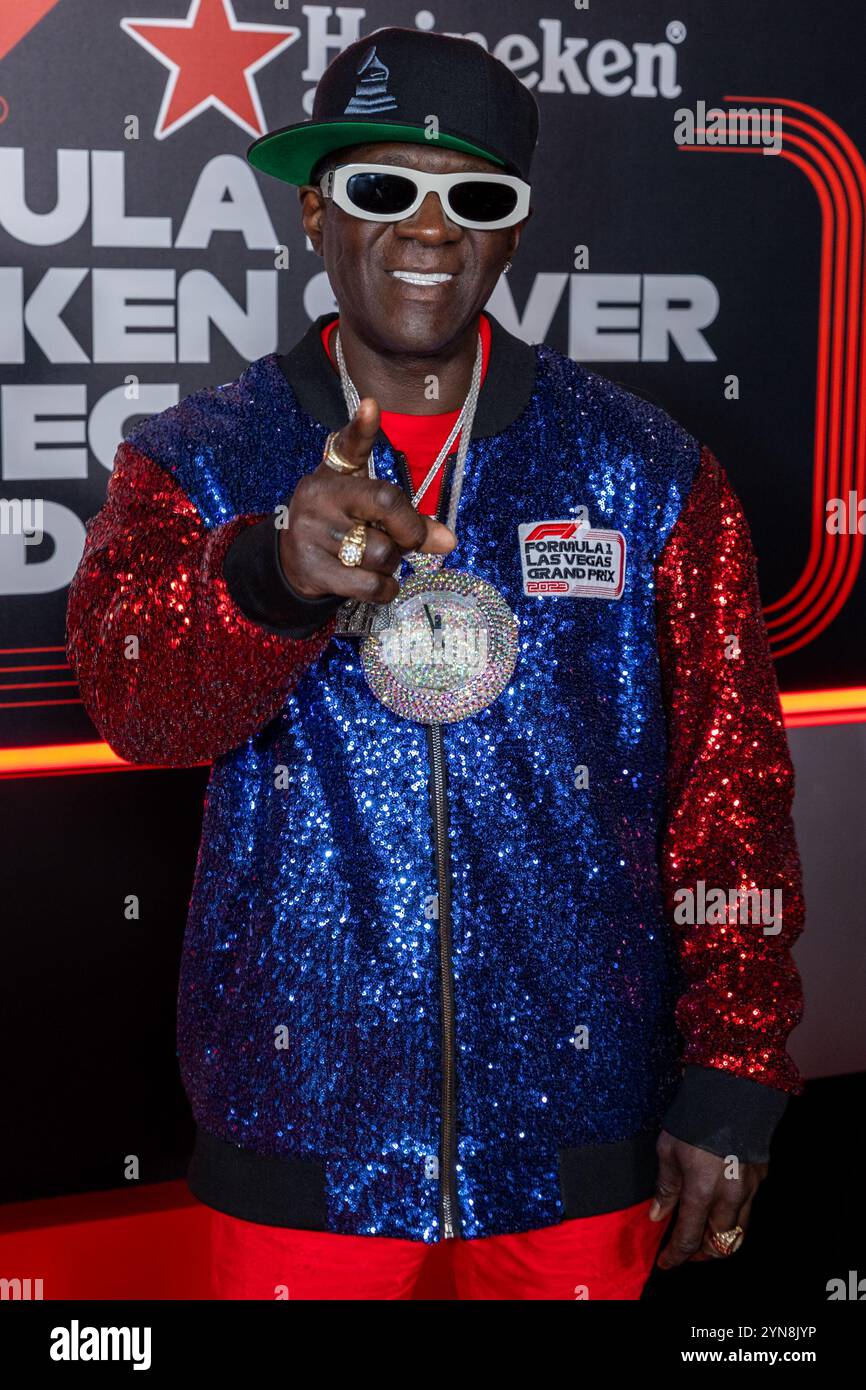 Flavor Flav attends the FORMULA 1 HEINEKEN SILVER LAS VEGAS GRAND PRIX ...