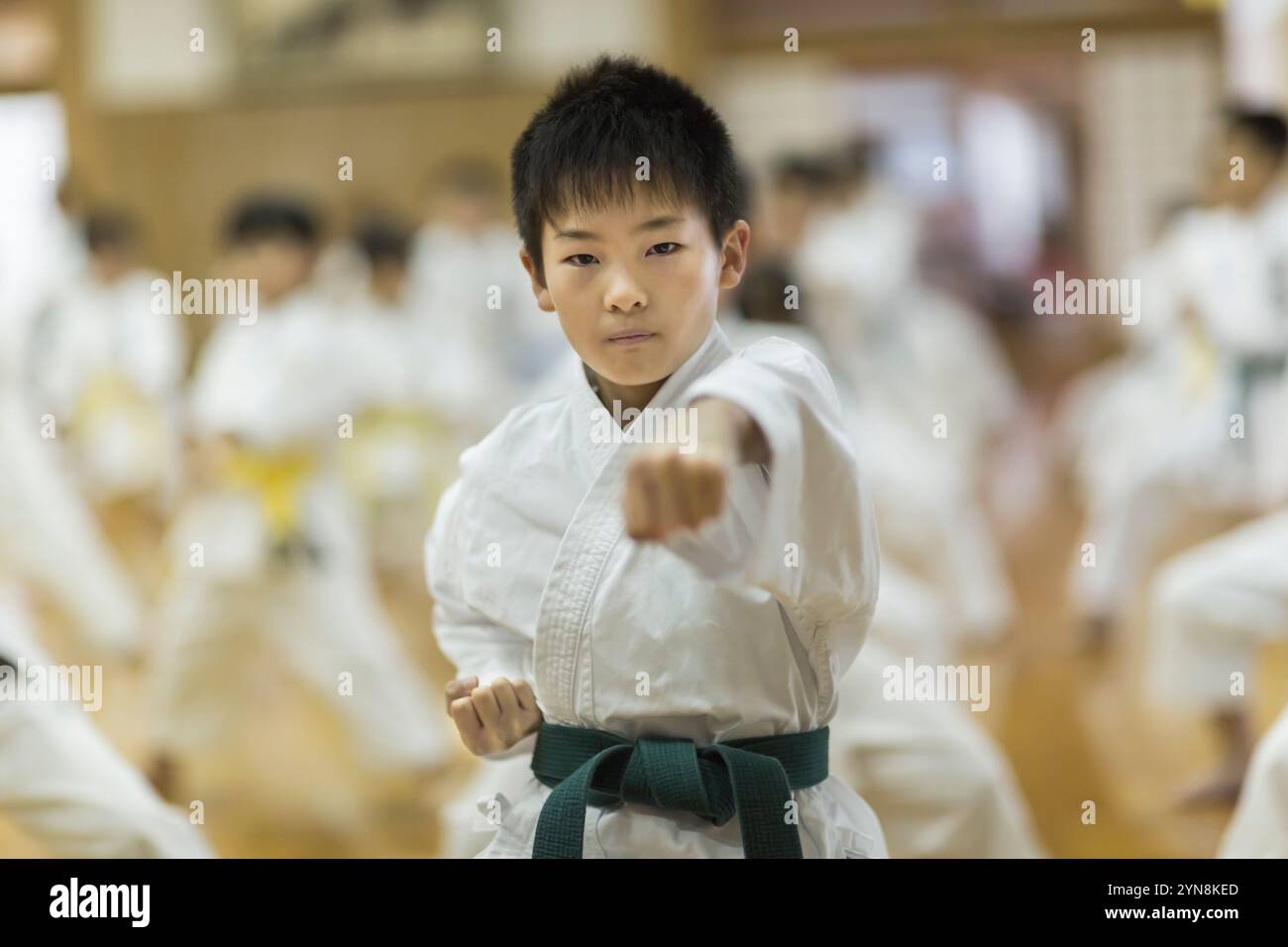 Boys practising karate Stock Photo - Alamy
