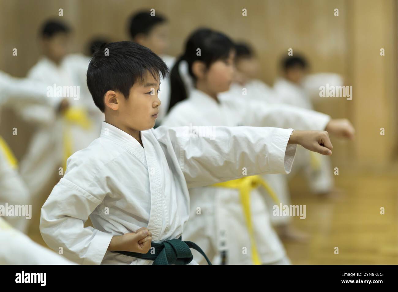 Boys practising karate Stock Photo - Alamy