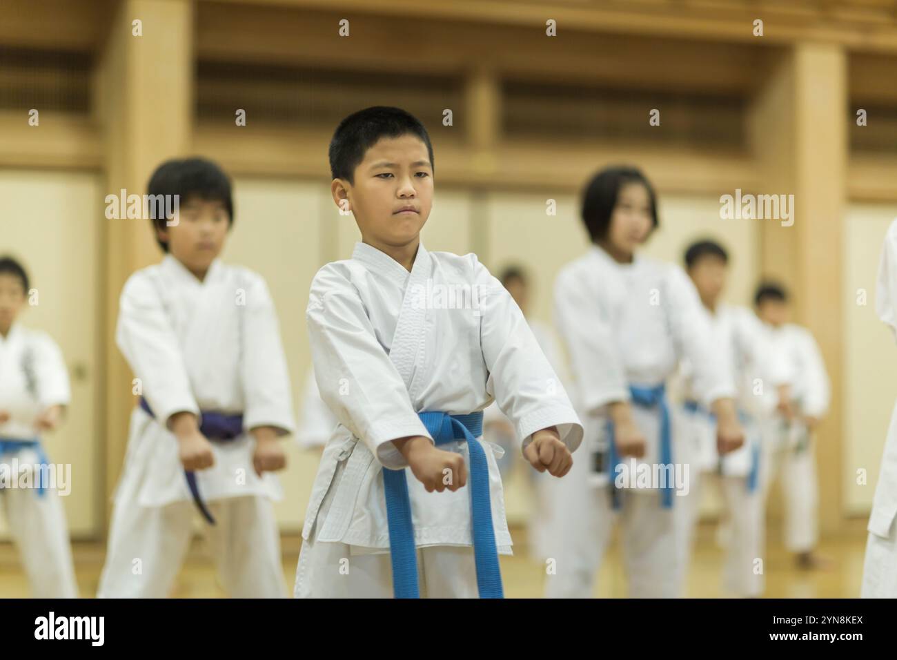 Children practising karate Stock Photo - Alamy