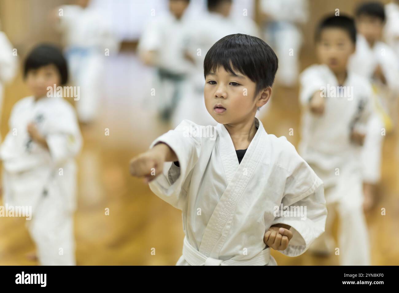 Boys practising karate Stock Photo - Alamy