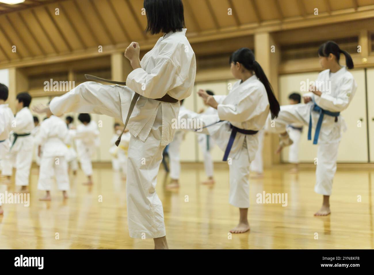 Children practising karate Stock Photo - Alamy