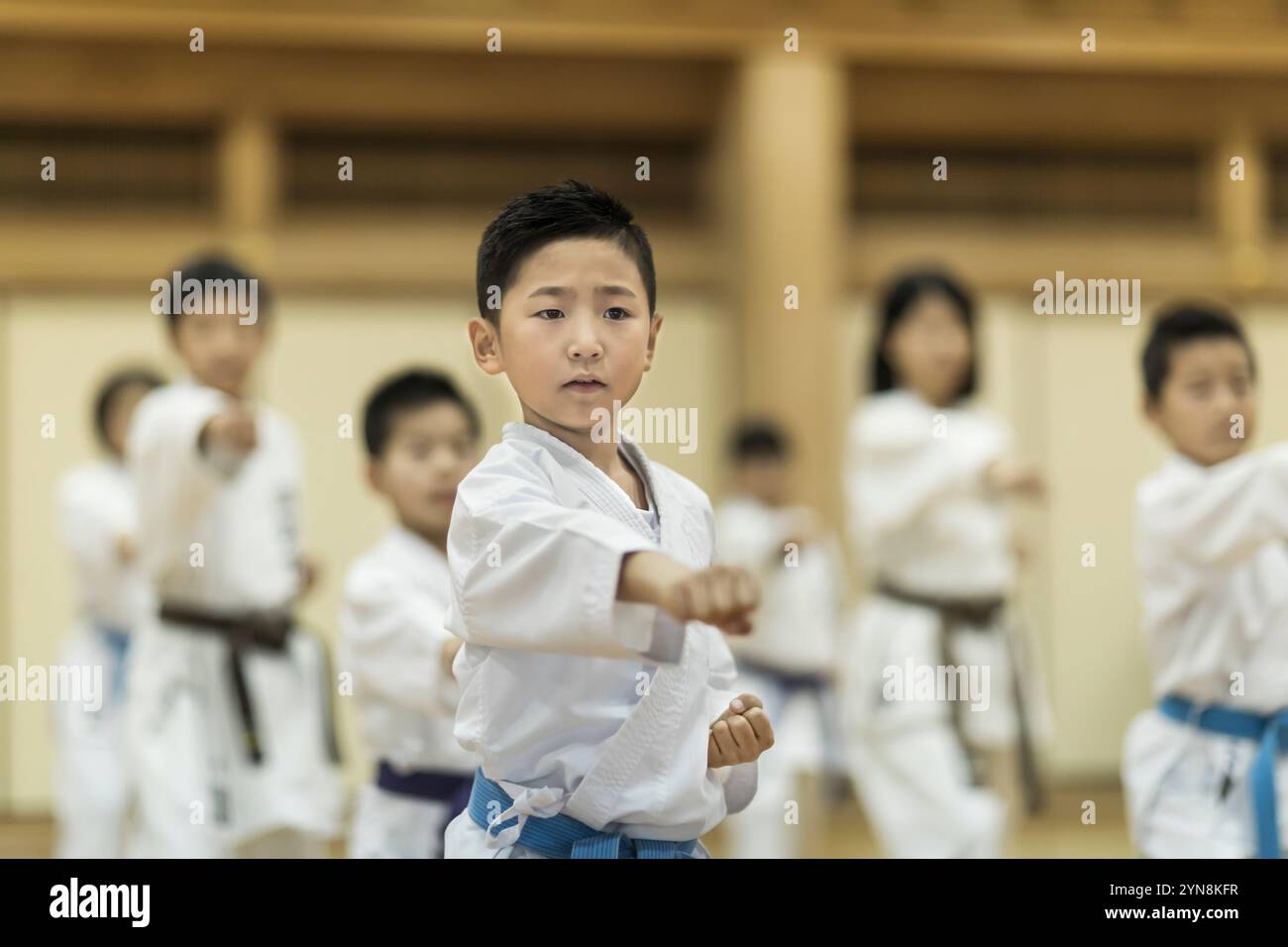 Boys practising karate Stock Photo - Alamy