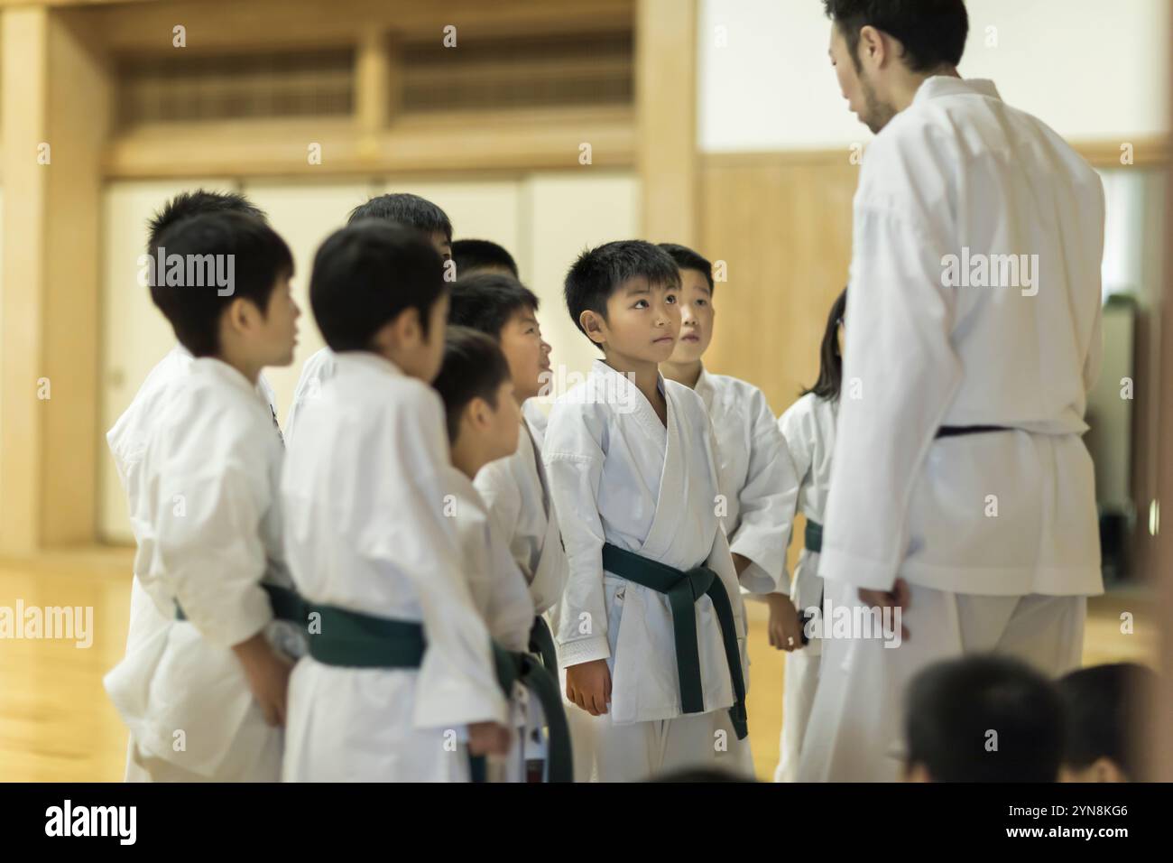 Children practising karate Stock Photo - Alamy