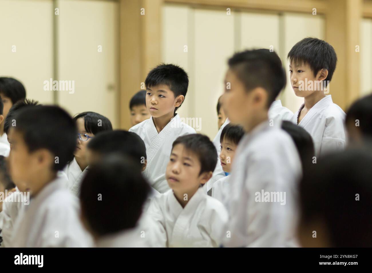 Children practising karate Stock Photo - Alamy