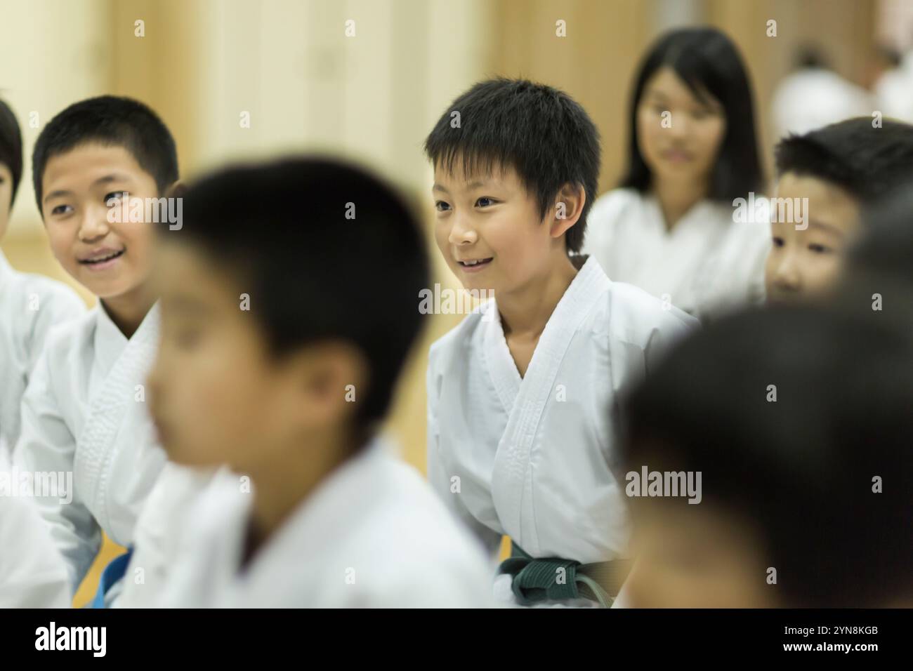 Children practising karate Stock Photo - Alamy