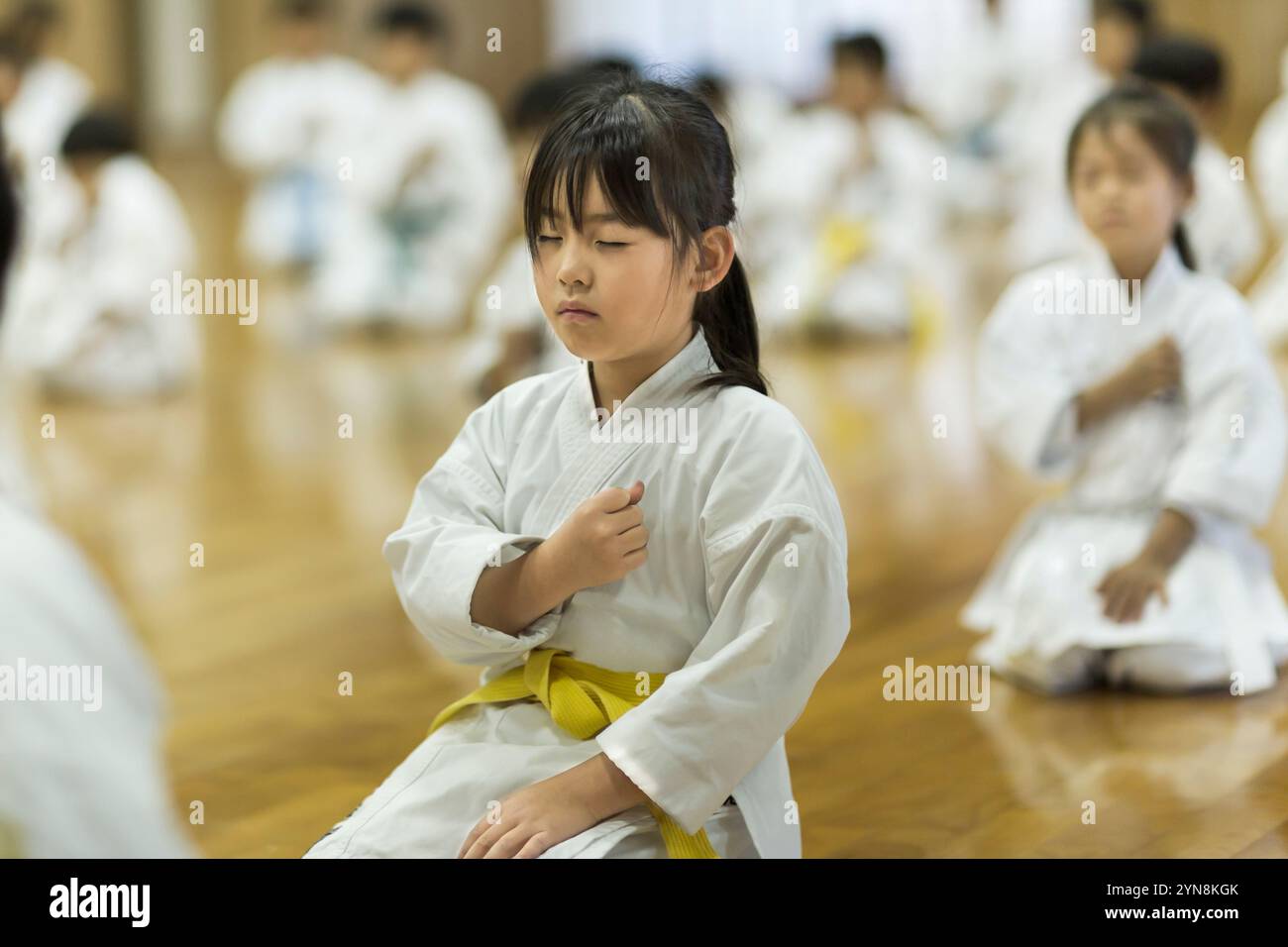 Children practising karate Stock Photo - Alamy