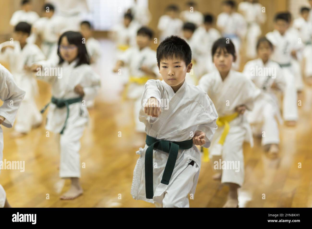 Children practising karate Stock Photo - Alamy