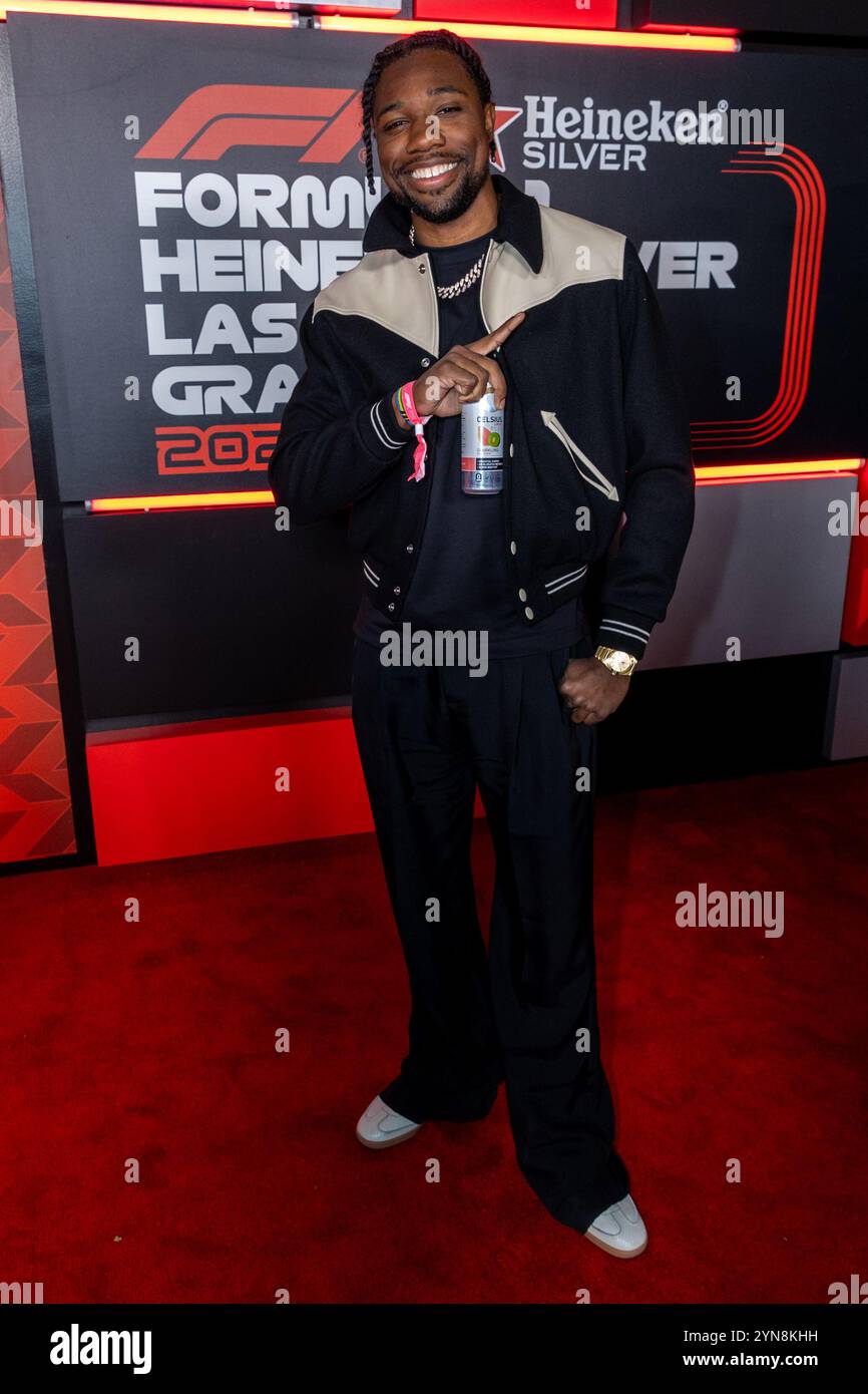Noah Lyles attends the FORMULA 1 HEINEKEN SILVER LAS VEGAS GRAND PRIX ...
