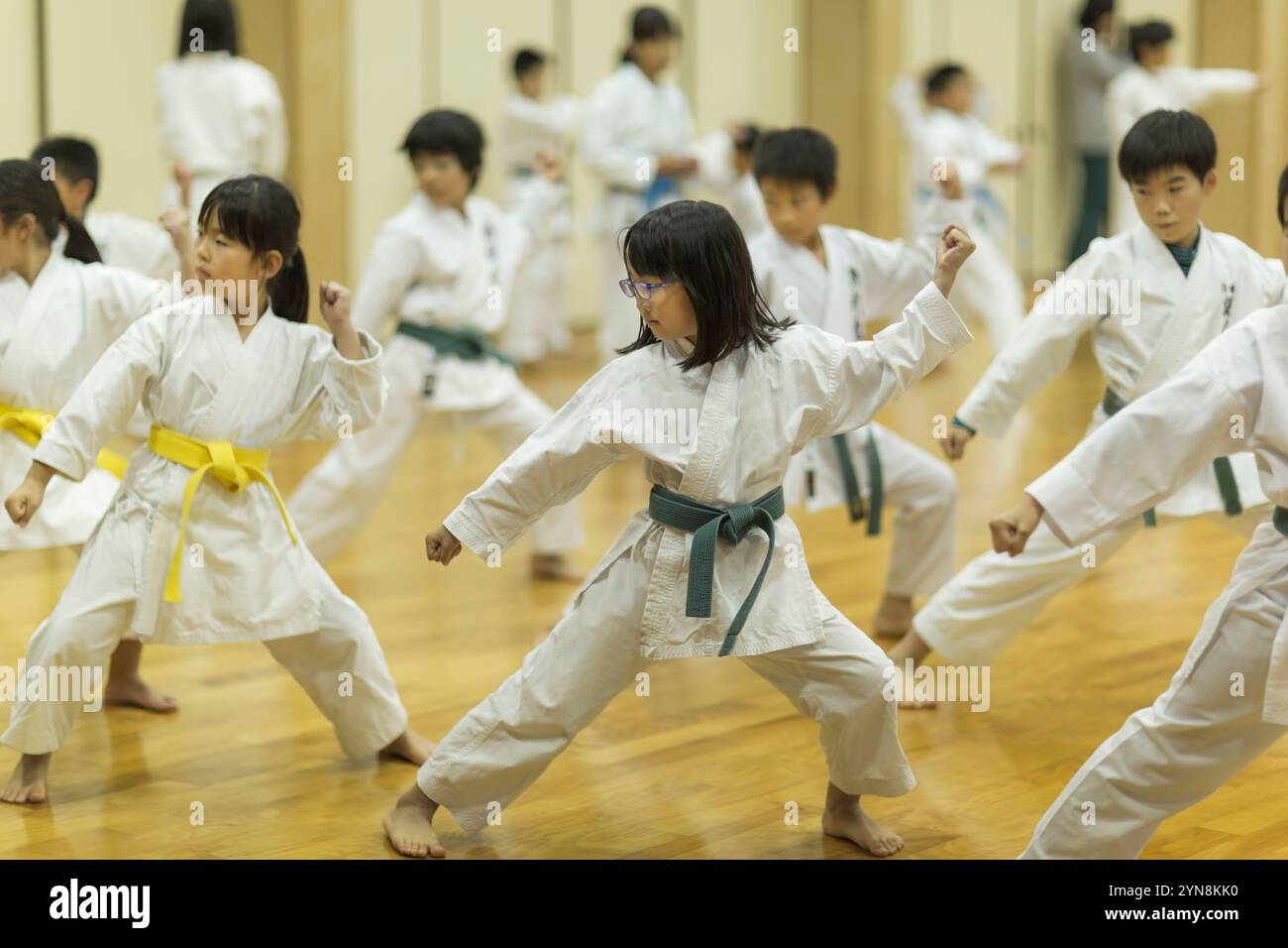 Children practising karate Stock Photo - Alamy