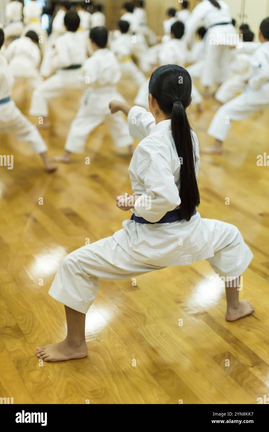 Children practising karate Stock Photo - Alamy