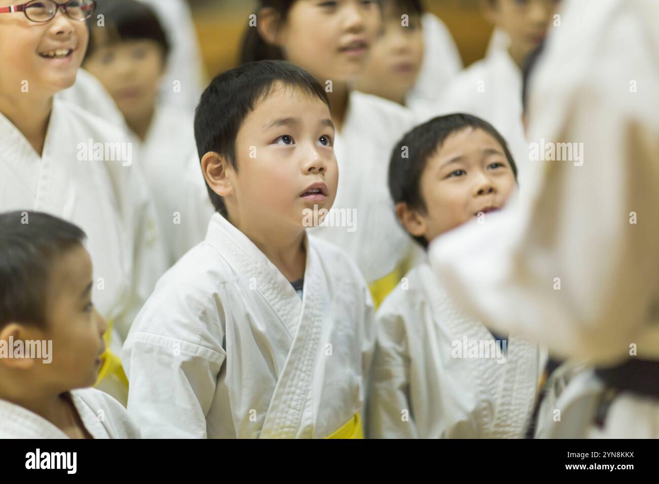 Children practising karate Stock Photo - Alamy