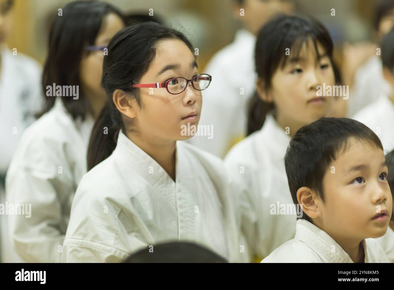 Children practising karate Stock Photo - Alamy