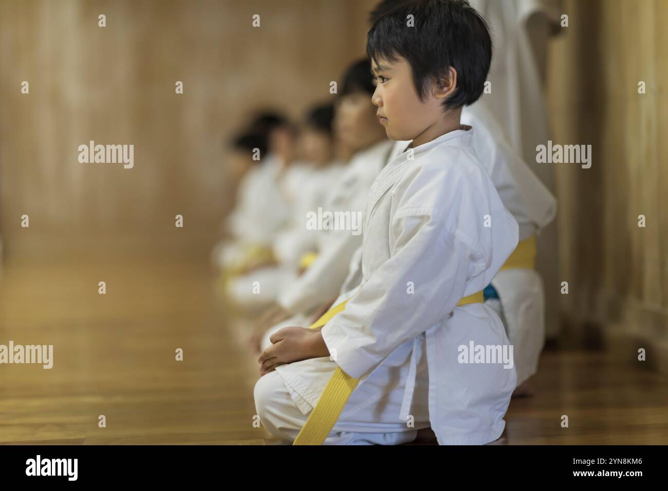 Boys practising karate Stock Photo - Alamy