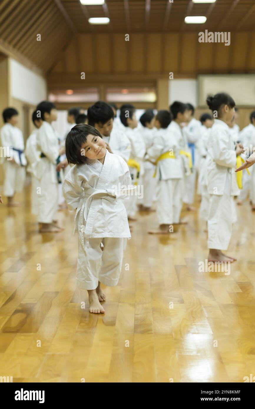 Children practising karate Stock Photo - Alamy