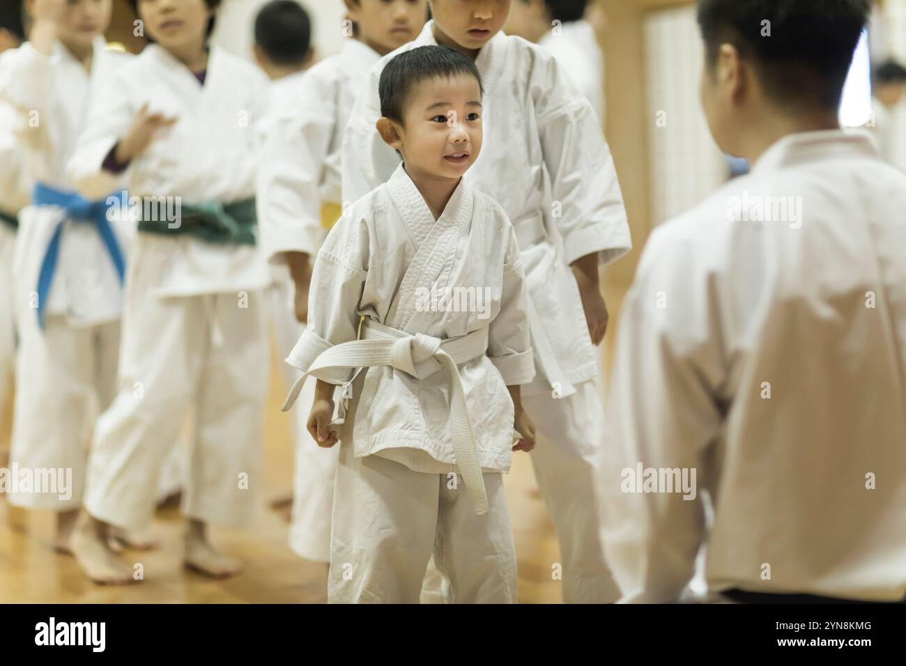 Children practising karate Stock Photo - Alamy