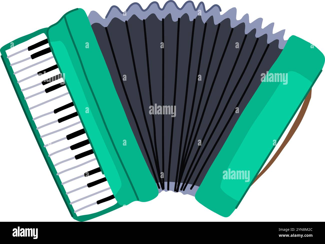 melody accordion cartoon vector illustration Stock Vector Image & Art ...