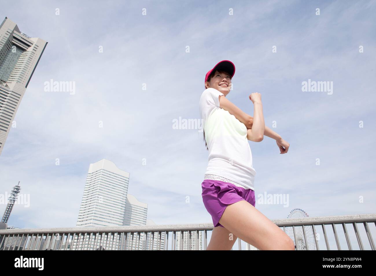 Young women stretching Stock Photo - Alamy