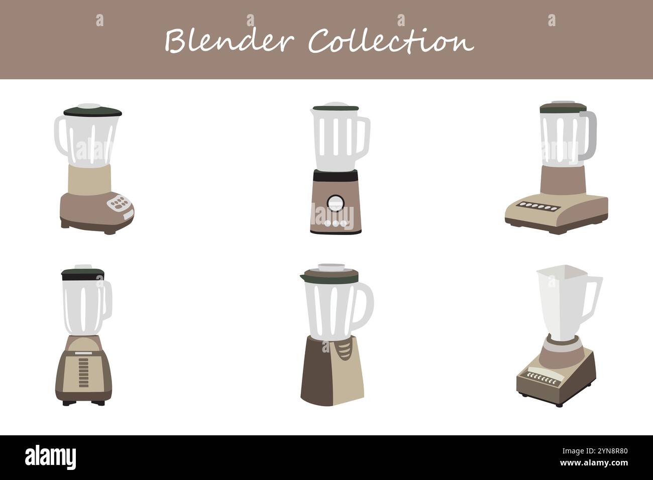 blender collection in different poses. Vector illustration Stock Vector ...