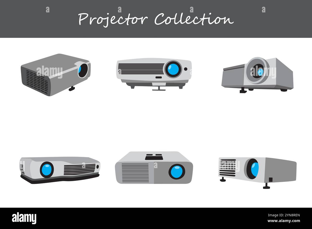 Video projector in office meeting Stock Vector Images - Alamy