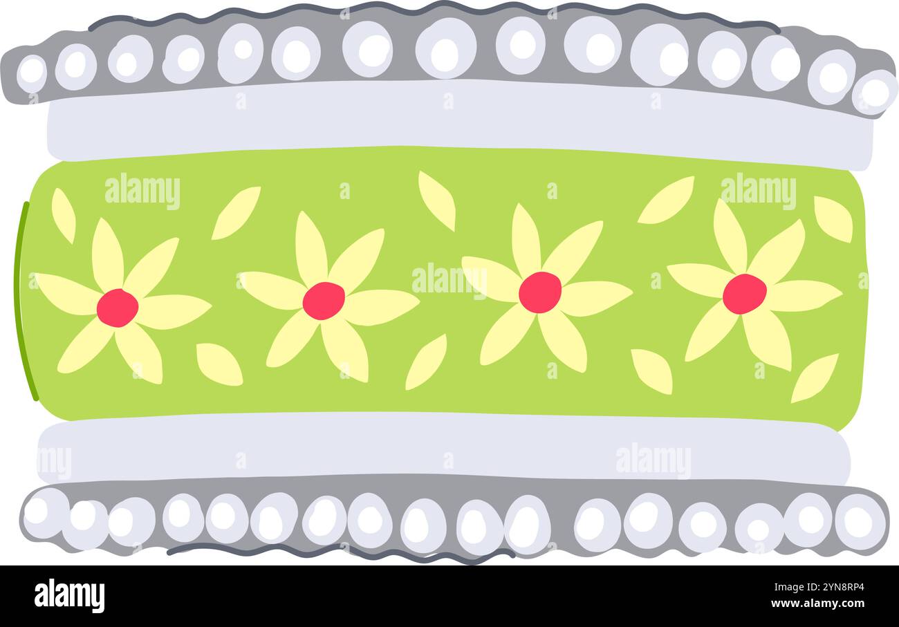 gemstone bracelet churi indian cartoon vector illustration Stock Vector ...