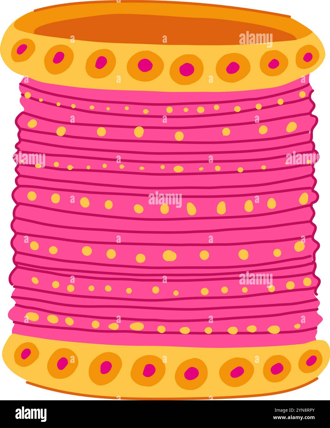 beaded bracelet churi indian cartoon vector illustration Stock Vector ...