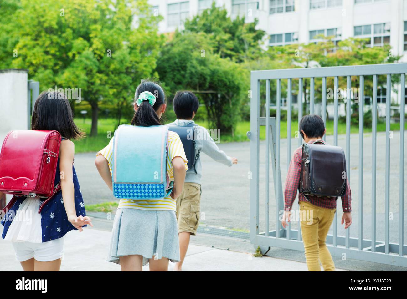 Primary schools children going to school Stock Photo - Alamy