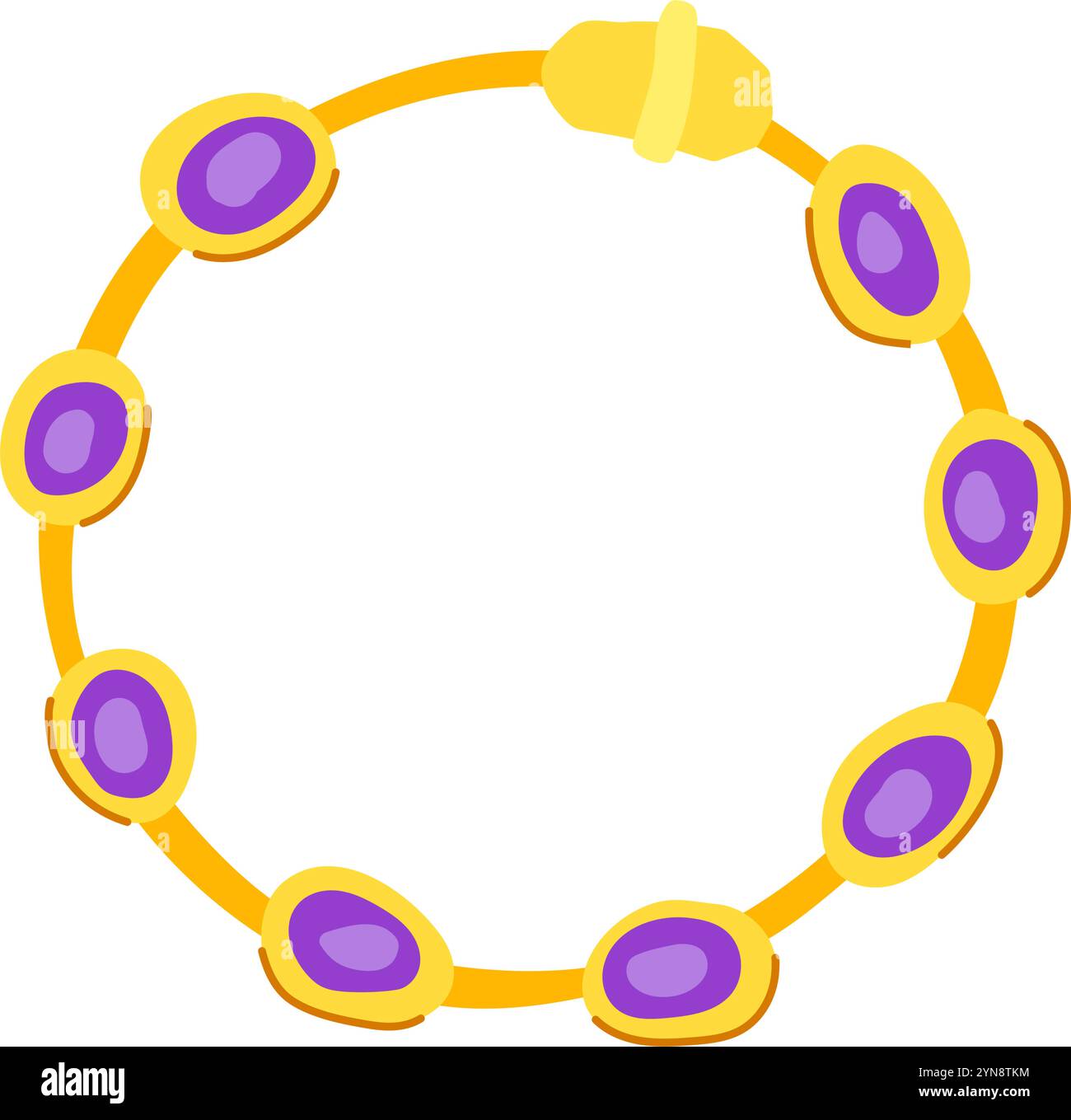 wrist bracelet gold cartoon vector illustration Stock Vector Image ...