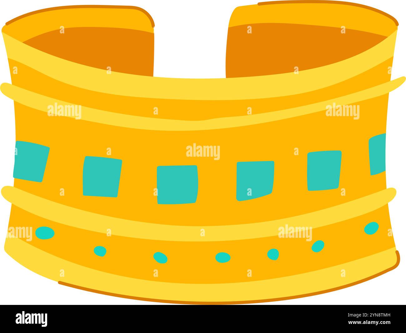 fashion bracelet gold cartoon vector illustration Stock Vector Image ...