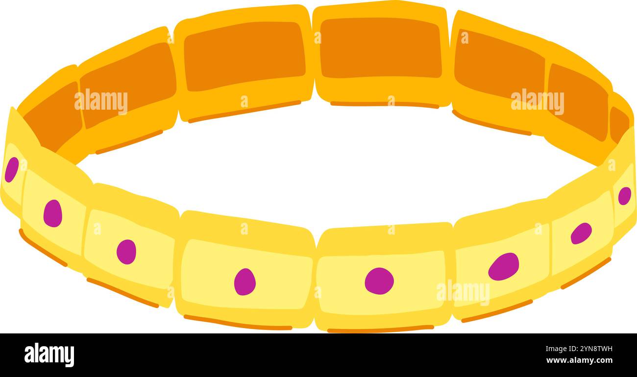 accessory bracelet gold cartoon vector illustration Stock Vector Image ...