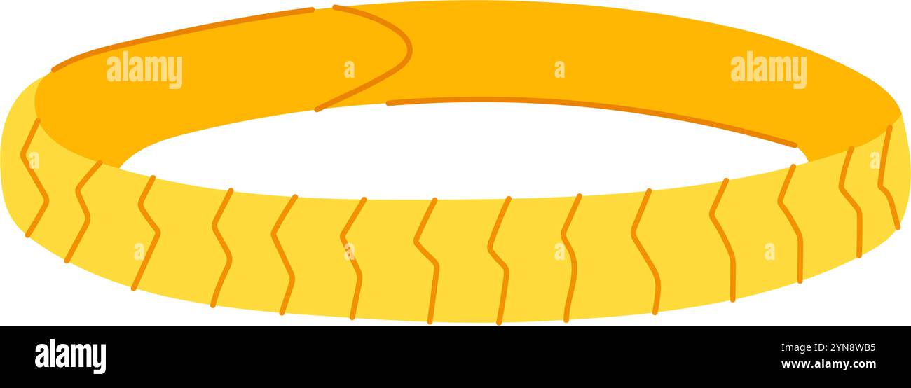 cuff bracelet gold cartoon vector illustration Stock Vector Image & Art ...