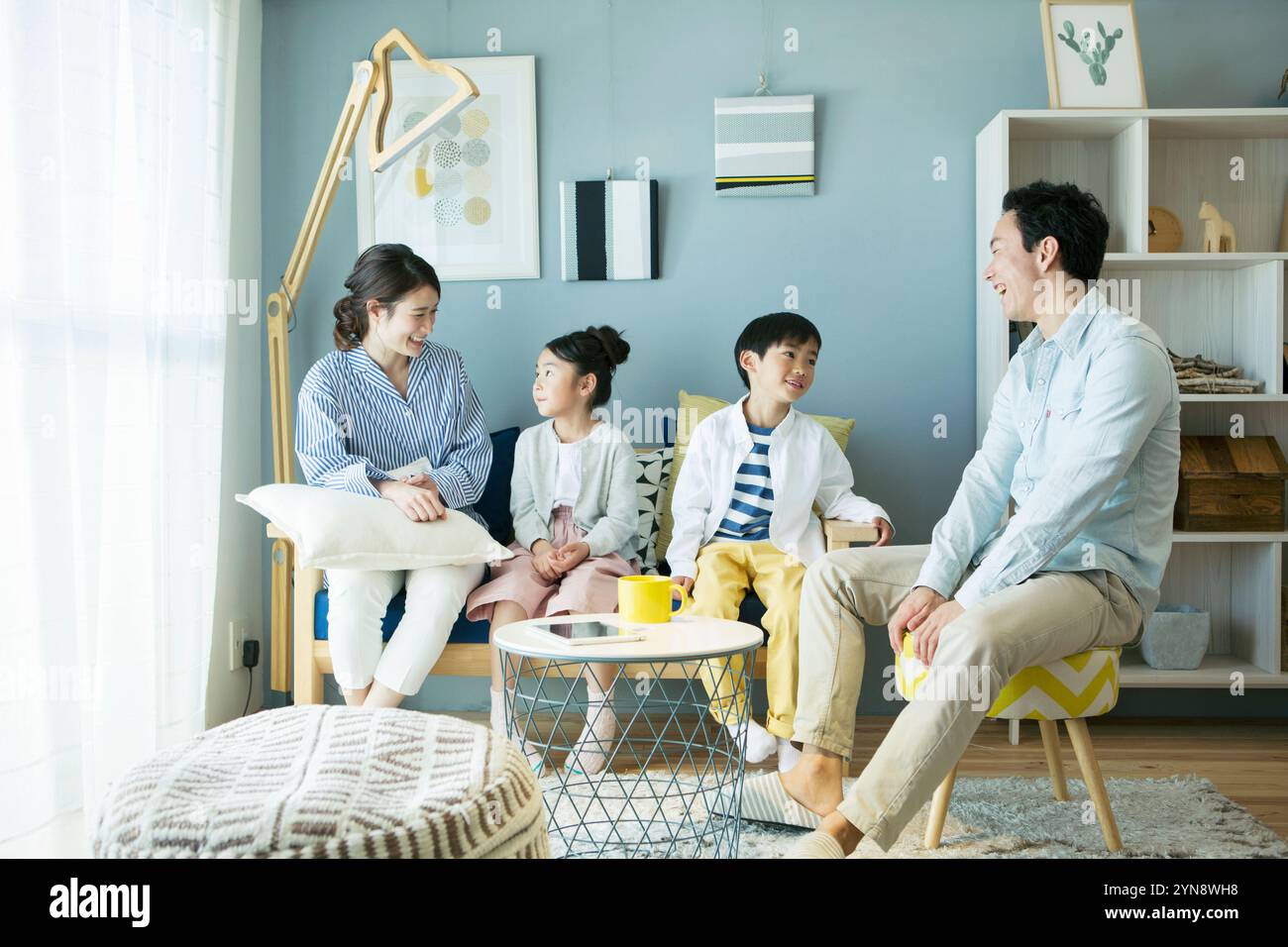 Sister talking to older brother hi-res stock photography and images - Alamy