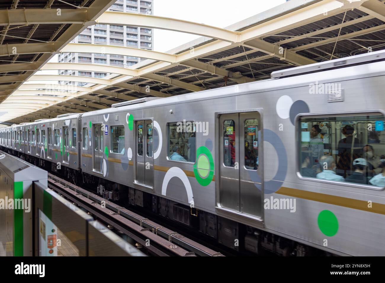 Osaka Metro Train at Urban Station Stock Photo - Alamy