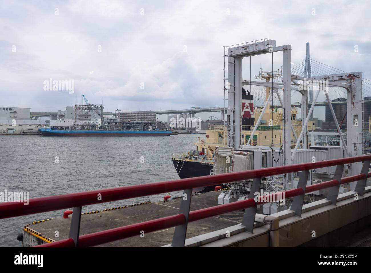 Osaka Port with Ships and Waterfront View Stock Photo - Alamy