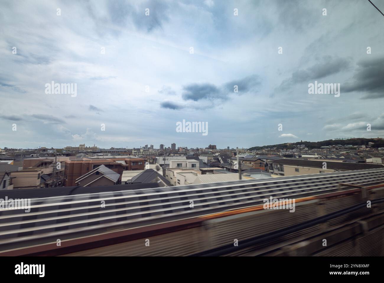Urban Cityscape View from a Train in Japan Stock Photo - Alamy
