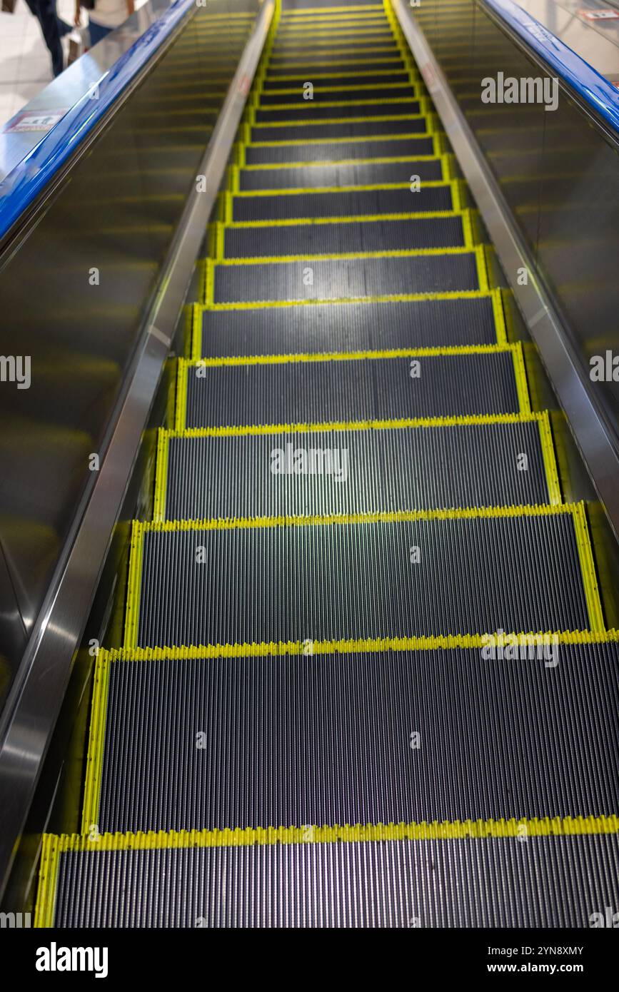 Modern Escalator at a Public Transportation Hub Stock Photo - Alamy