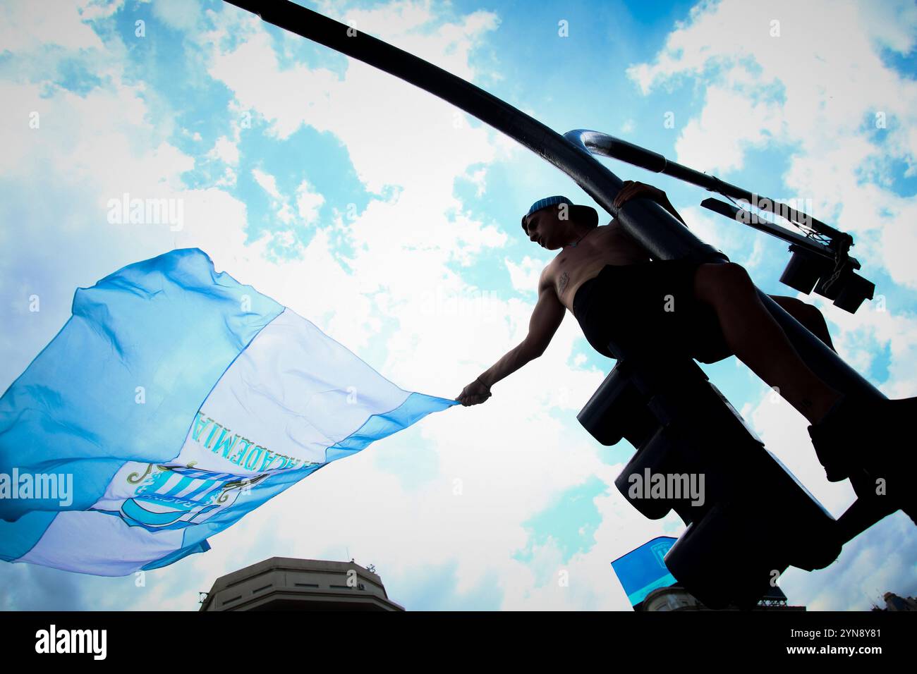 Buenos Aires, Argentina. 24th Nov, 2024. Racing Club fan seen during ...
