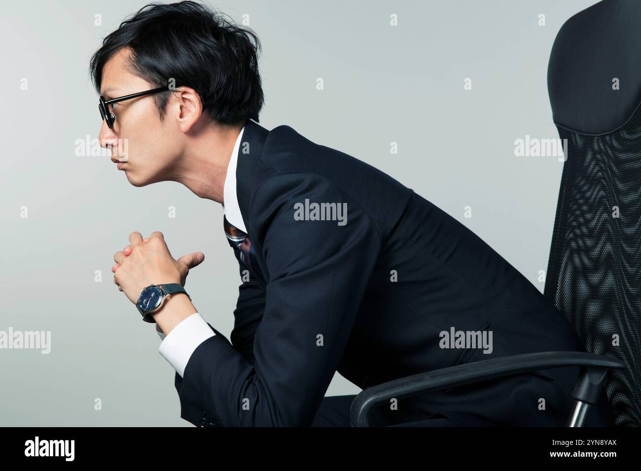 One bending forward hi-res stock photography and images - Alamy