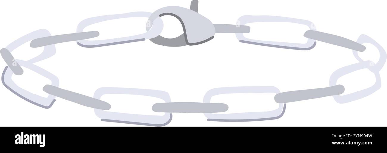 stackable bracelet silver cartoon vector illustration Stock Vector ...