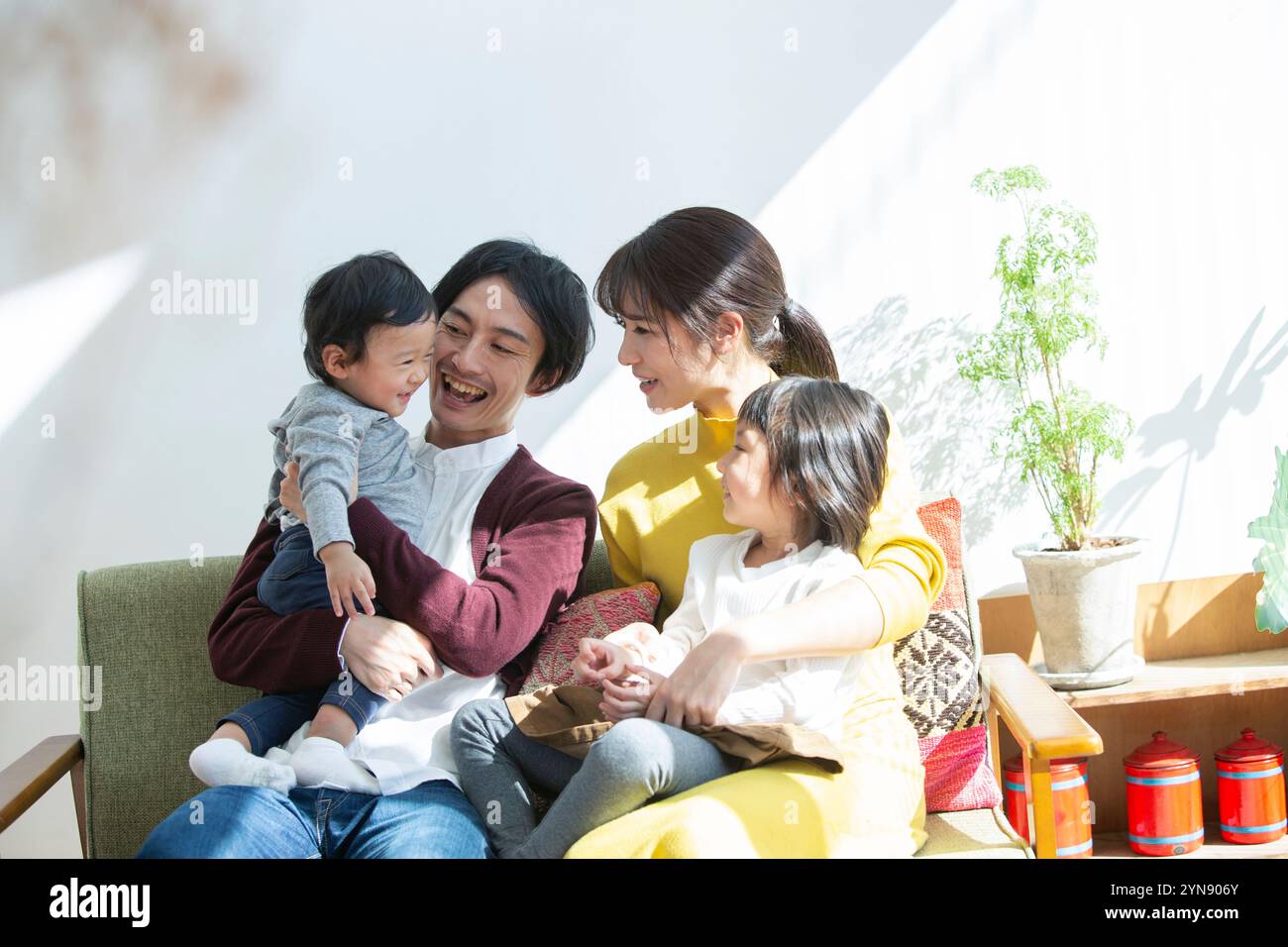 Happy family reunion scenes Stock Photo - Alamy