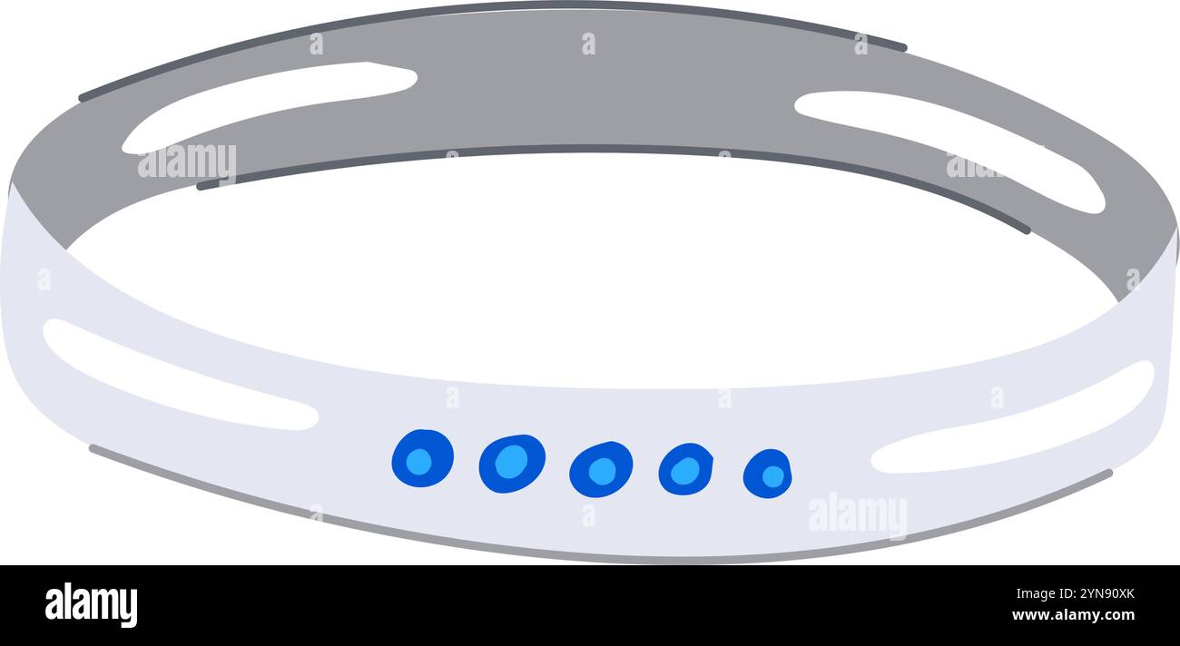 statement bracelet silver cartoon vector illustration Stock Vector ...