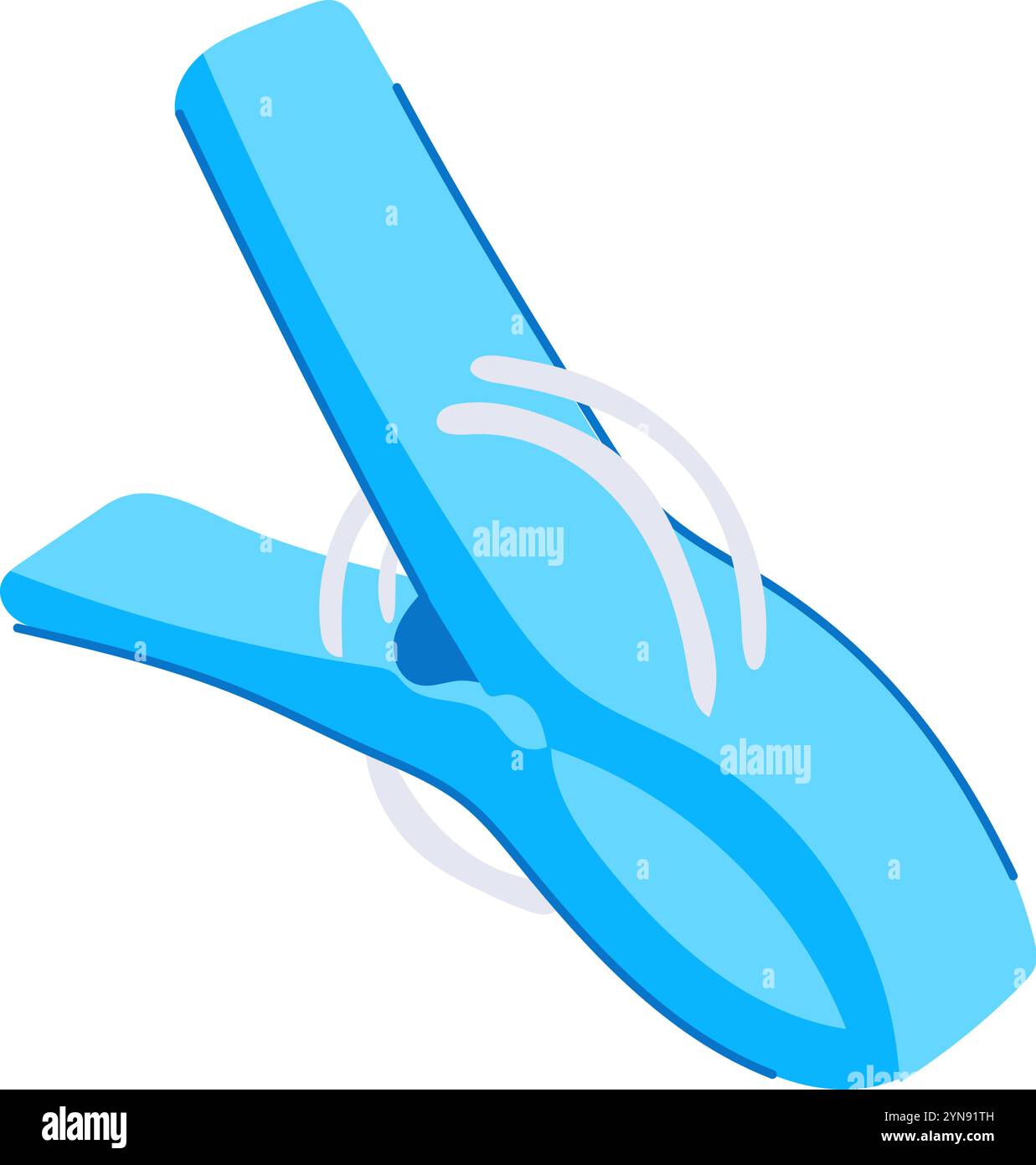 clothesline clothespin cartoon vector illustration Stock Vector Image ...