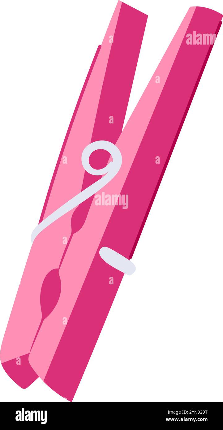 wood clothespin cartoon vector illustration Stock Vector Image & Art ...