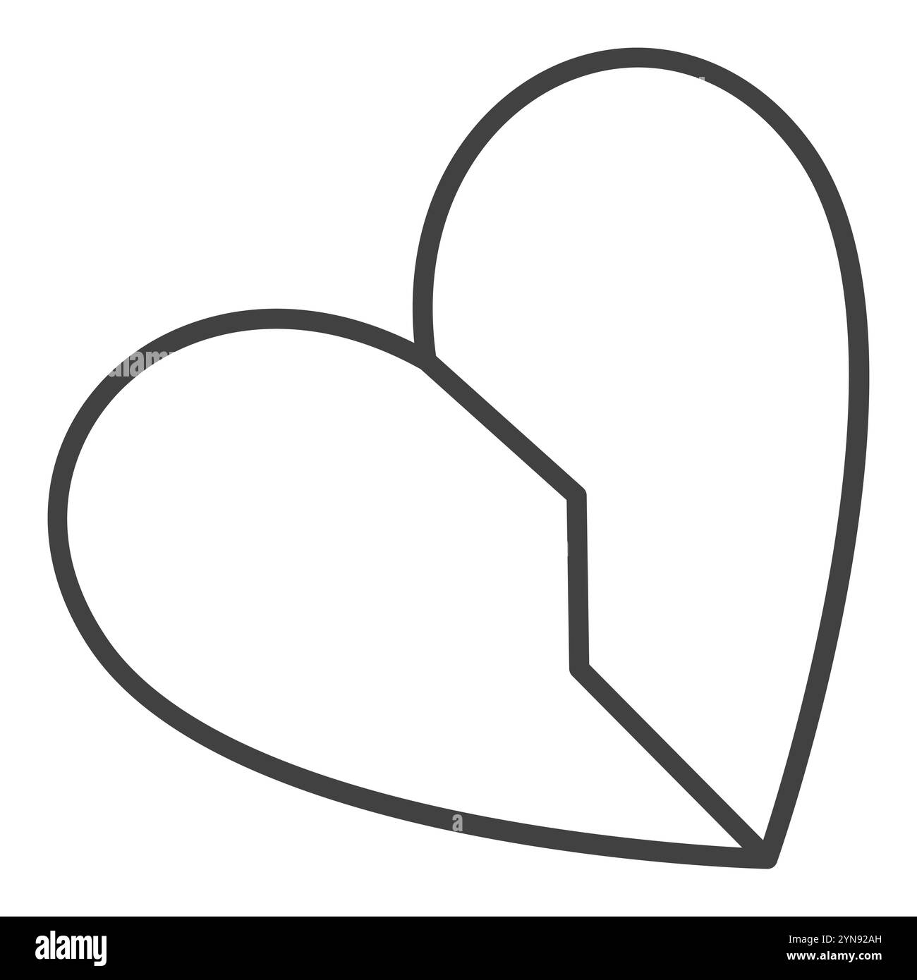 Broken heart logo Black and White Stock Photos & Images - Alamy