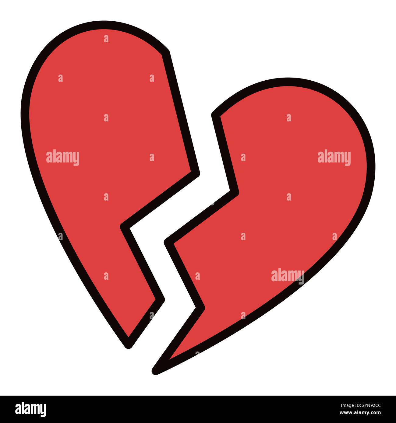 Heartbreak vector Emotional Distress concept red icon or logo Stock ...