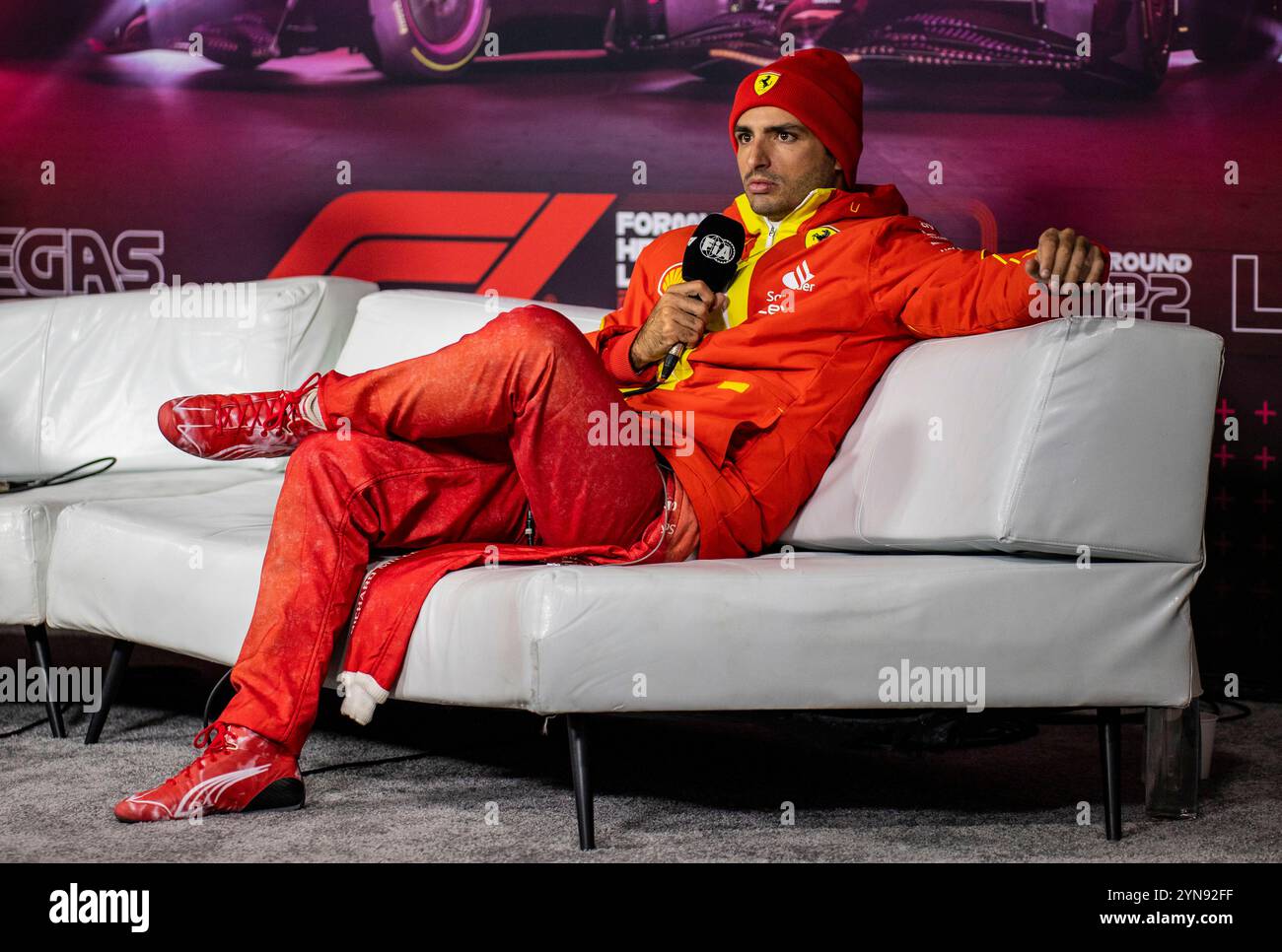 November 23 2024 Las Vegas NV, USA Ferrari driver Carlos Sainz (55) of ...