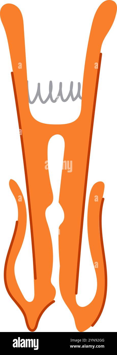 clothespeg clothespin cartoon vector illustration Stock Vector Image ...