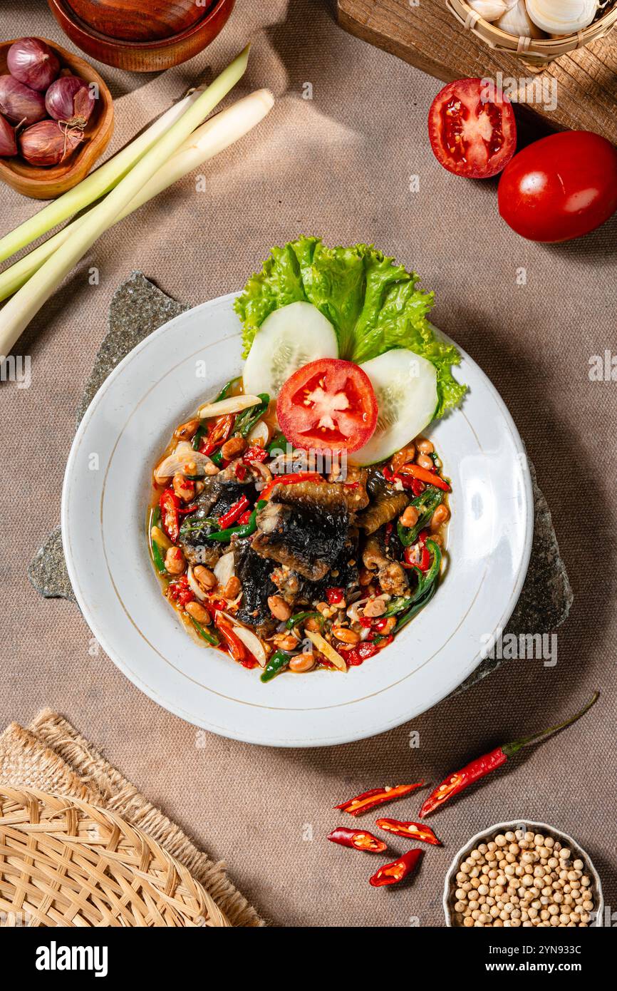 Fried eel with Tauco or fermented bean paste is a Indonesian ...